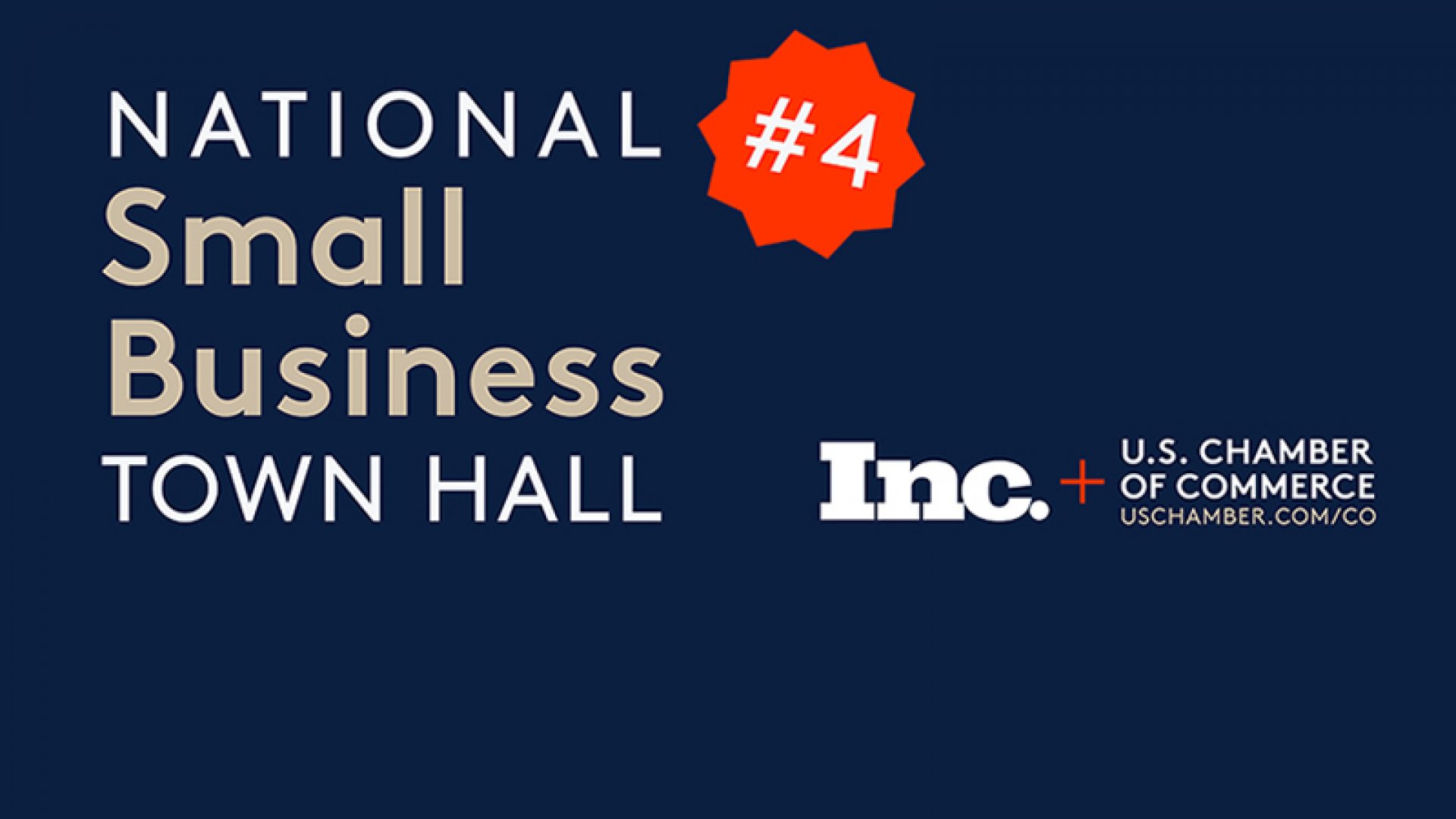 Register Now: Inc.'s National Small Business Town Hall Webinar No. 4 ...